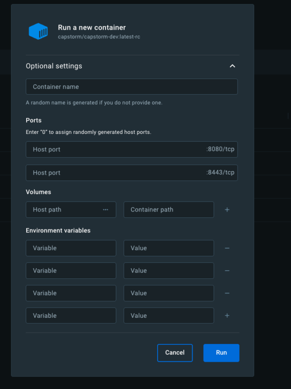 Installation via Docker Desktop - Capstorm Learning Center